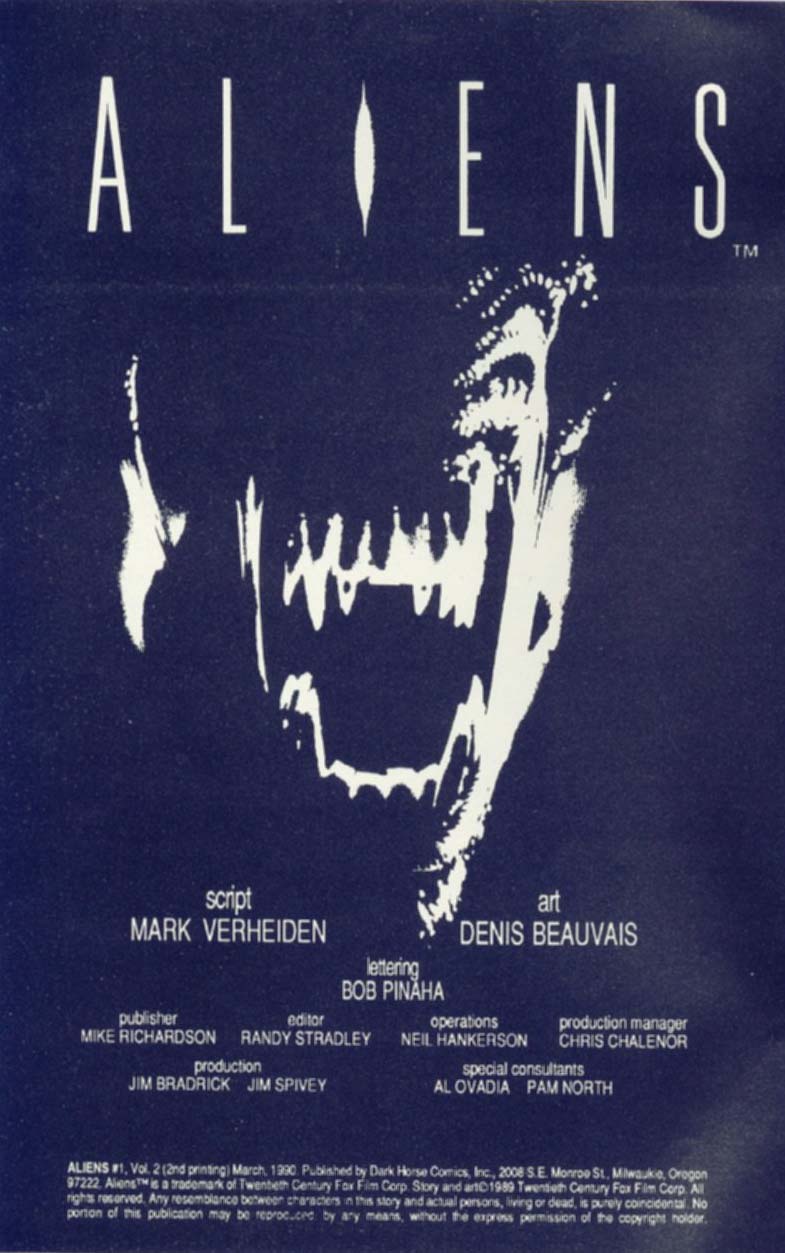 Read online Aliens (1989) comic - Issue #1