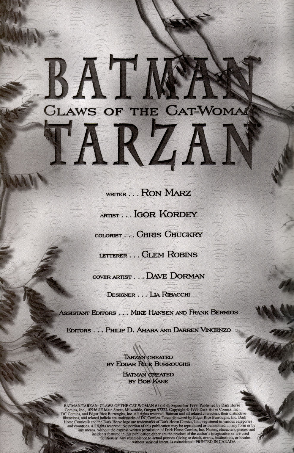 Read online Batman/Tarzan: Claws of the Cat-Woman comic - Issue #1