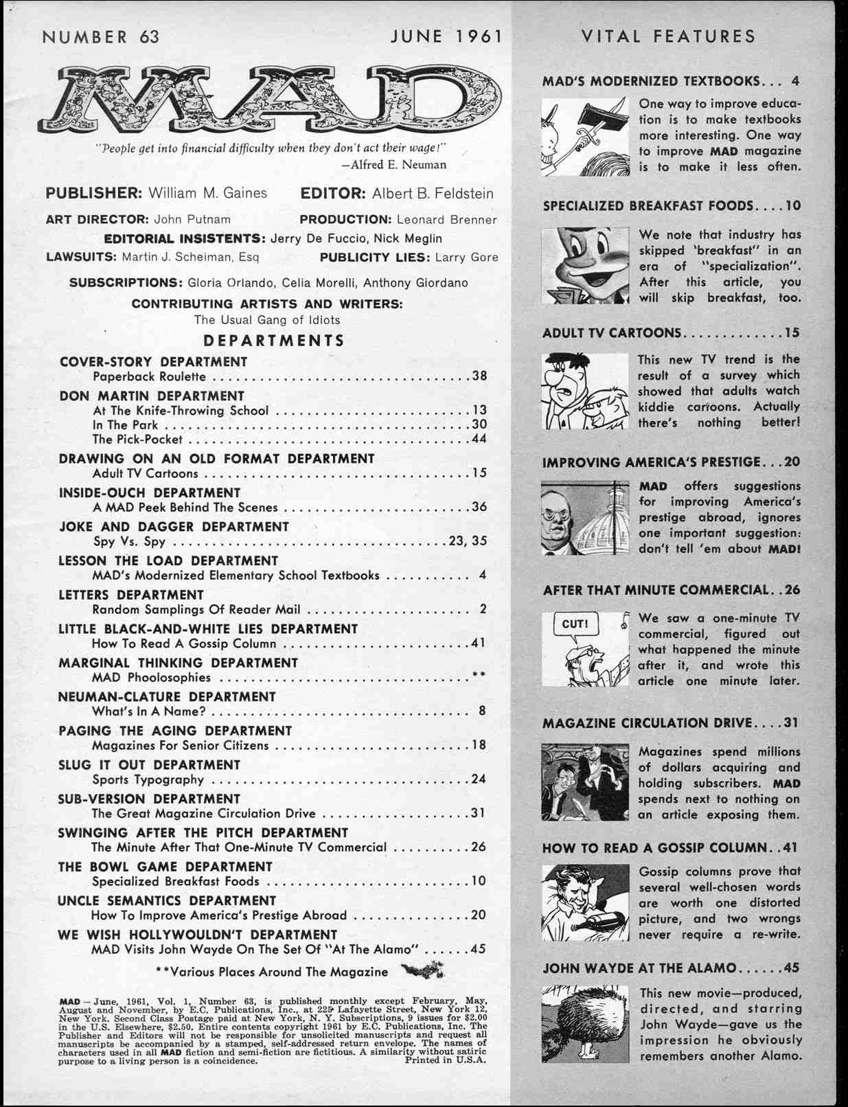 Read online MAD comic - Issue #63