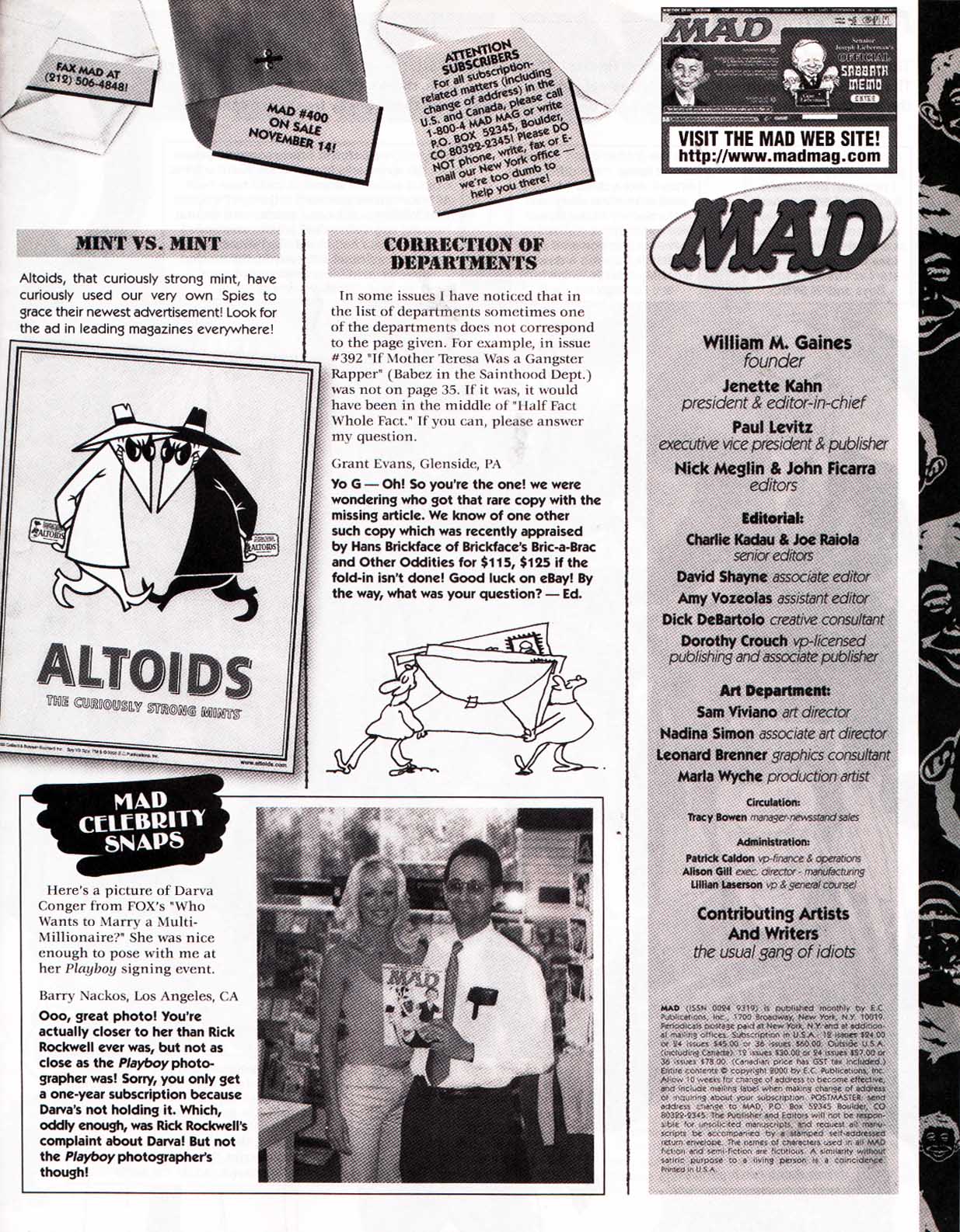 Read online MAD comic - Issue #399