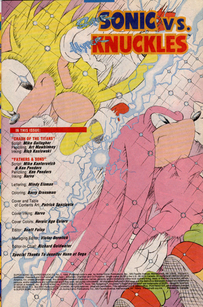 Read online Super Sonic vs. Hyper Knuckles comic - Issue # Full