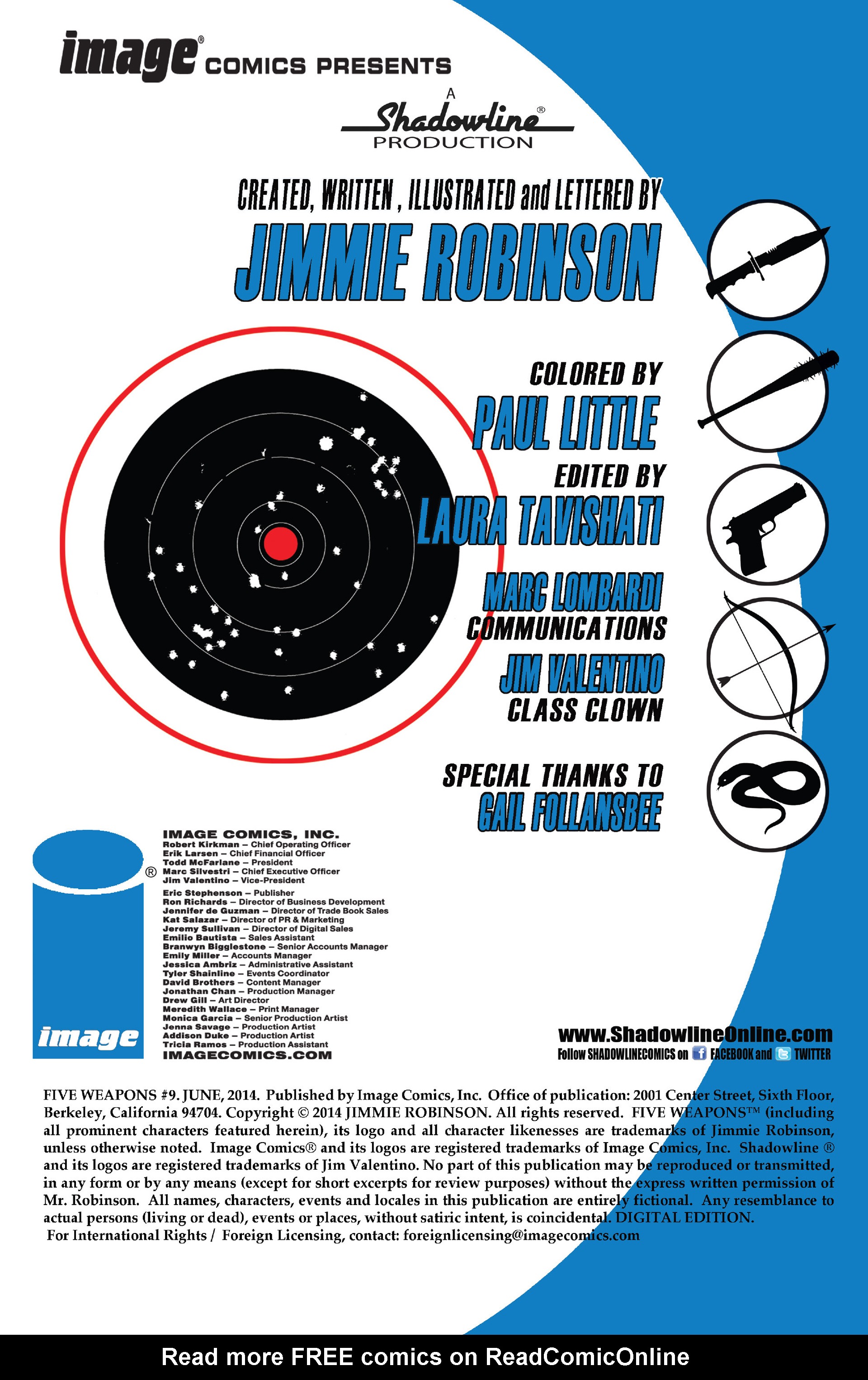 Read online Five Weapons comic - Issue #9