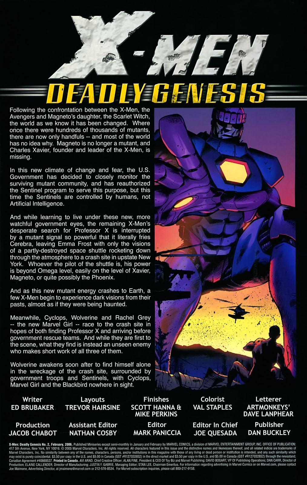 Read online X-Men: Deadly Genesis comic - Issue #2