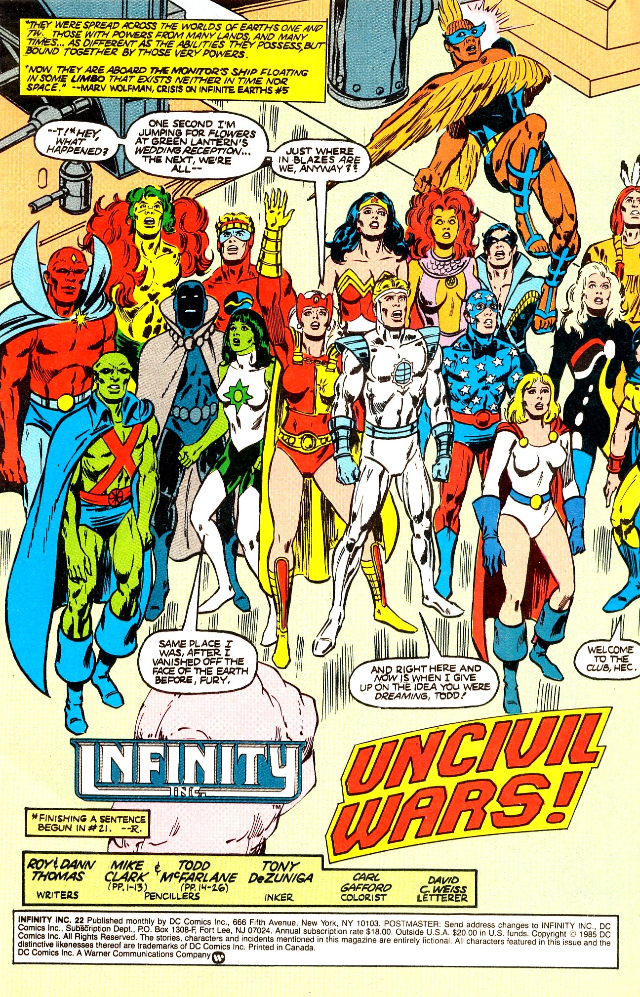 Read online Infinity Inc. (1984) comic - Issue #22