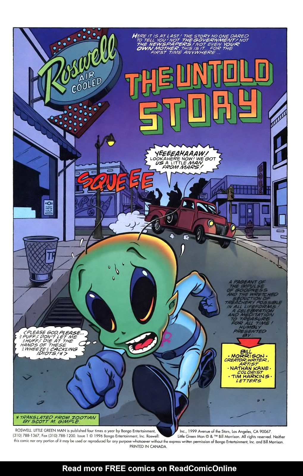 Read online Roswell: Little Green Man comic - Issue #1