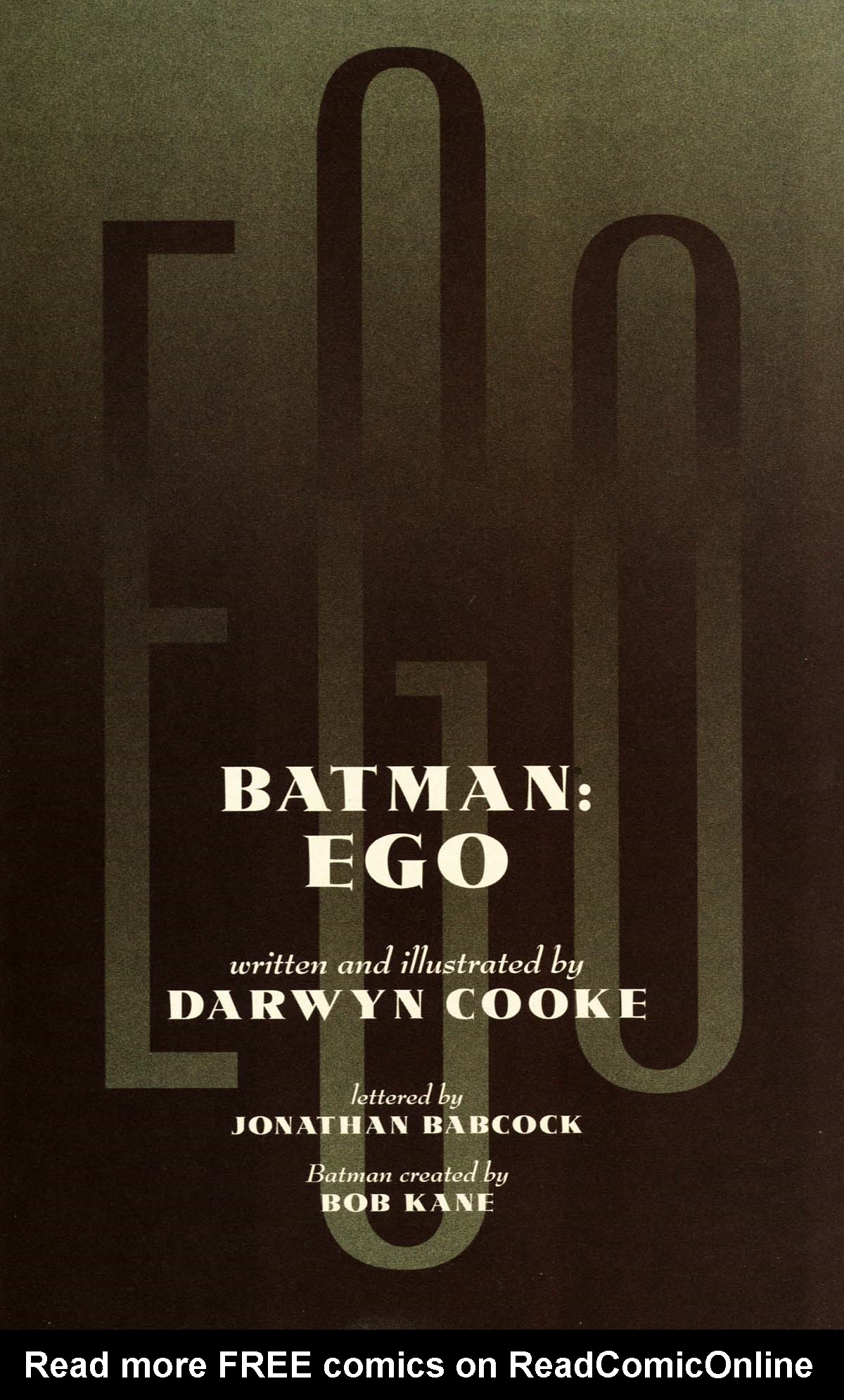 Read online Batman: Ego comic - Issue # Full
