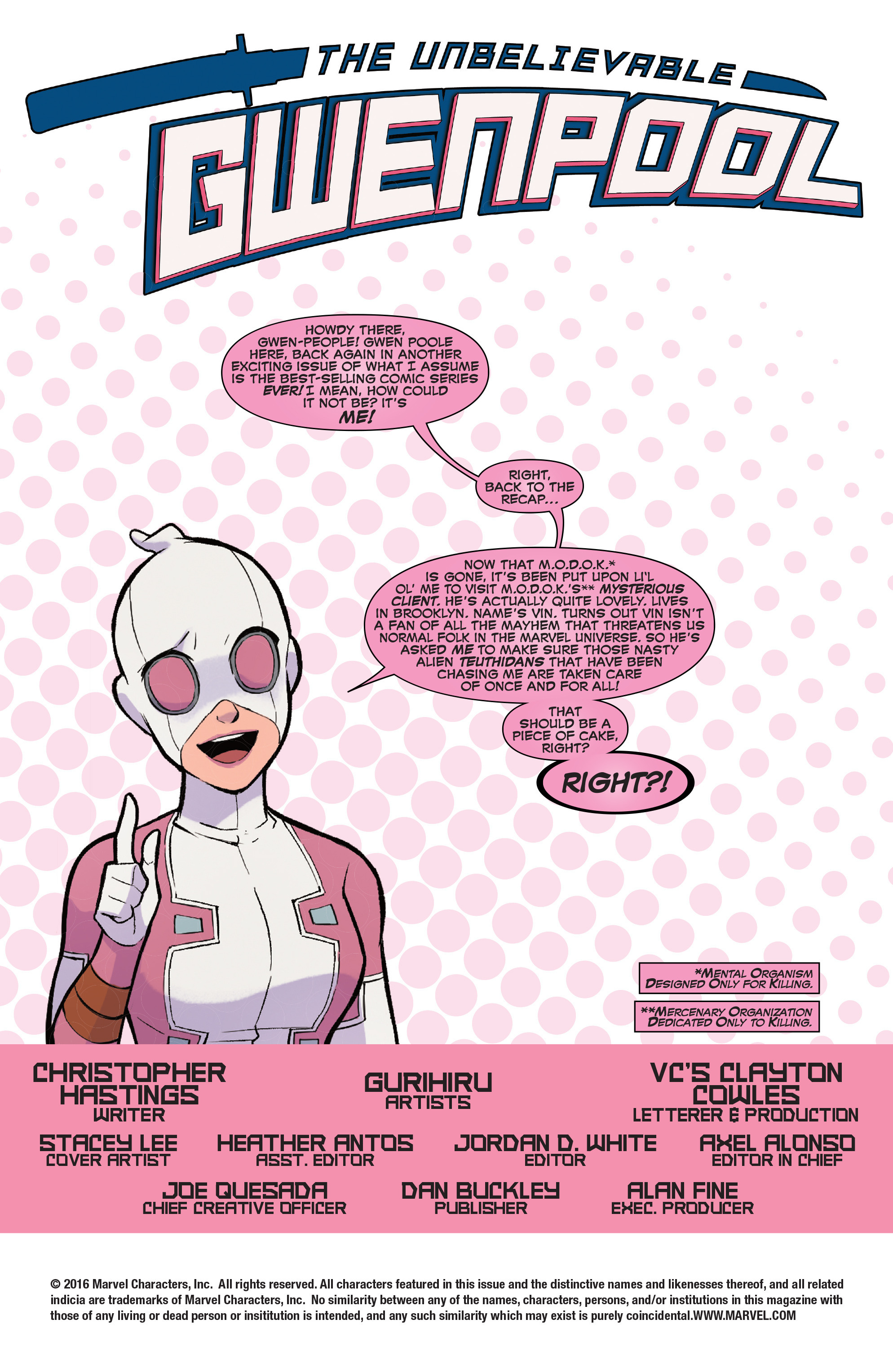 Read online The Unbelievable Gwenpool comic - Issue #8