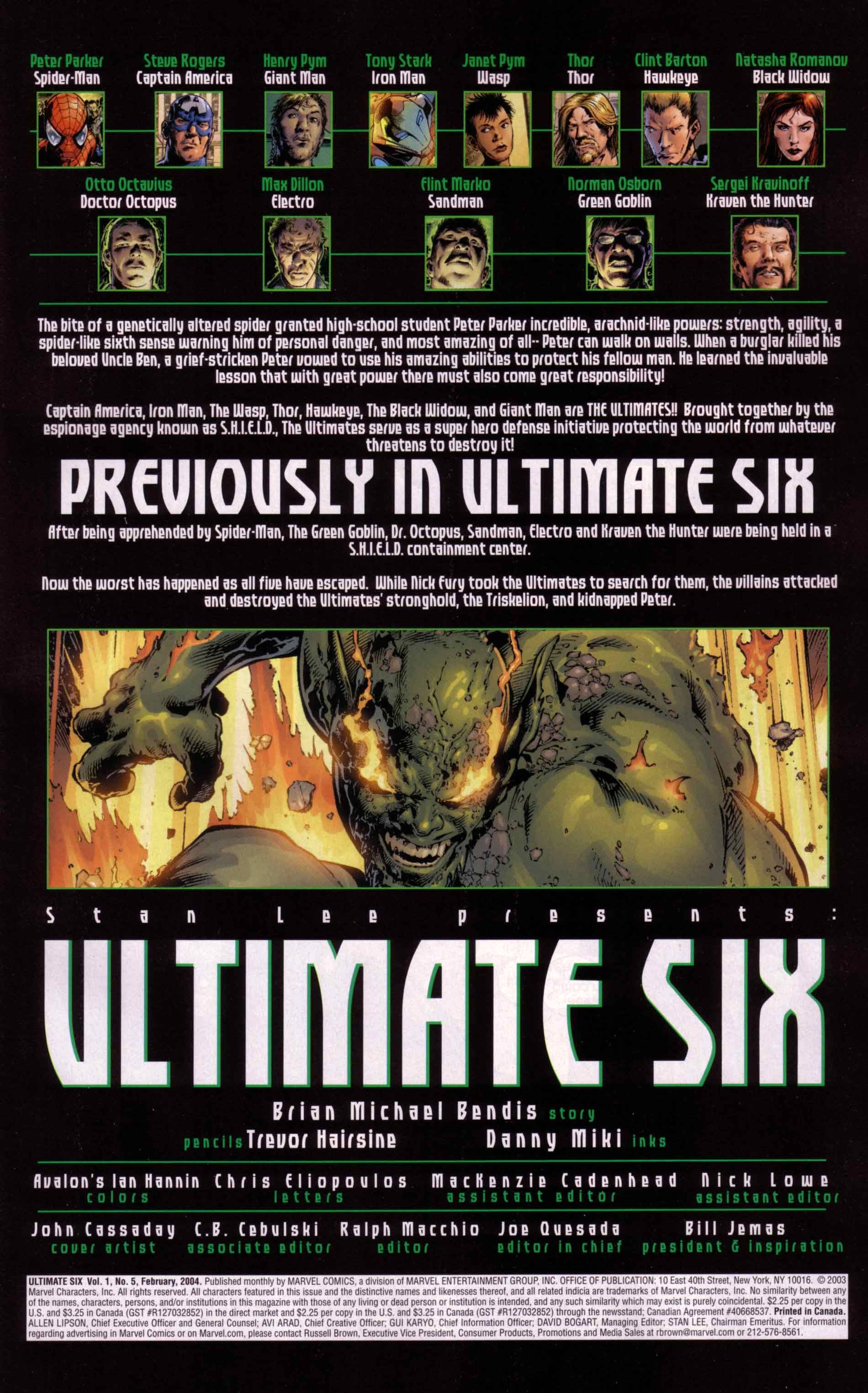 Read online Ultimate Six comic - Issue #5
