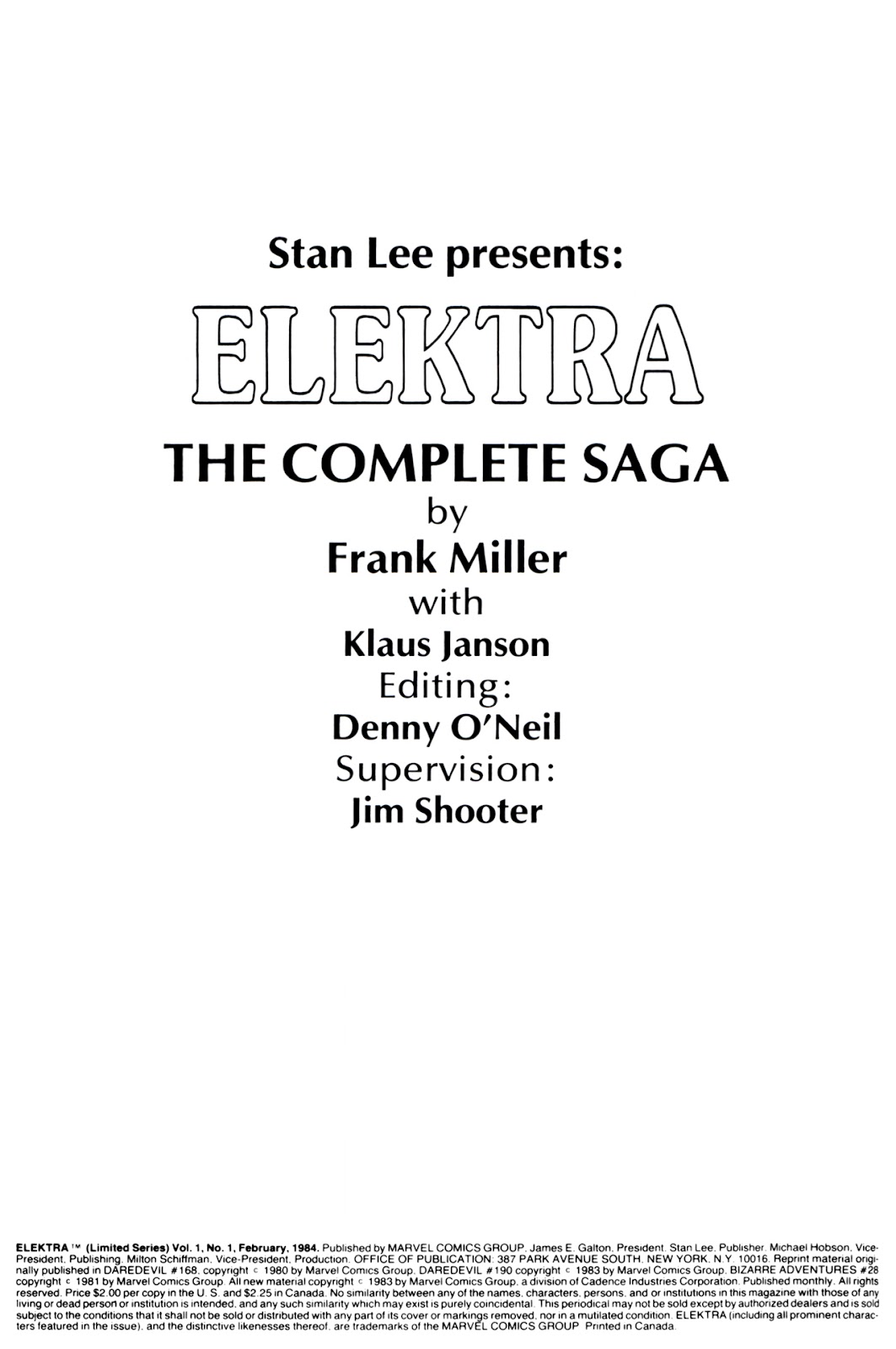 Read online The Elektra Saga comic - Issue #1