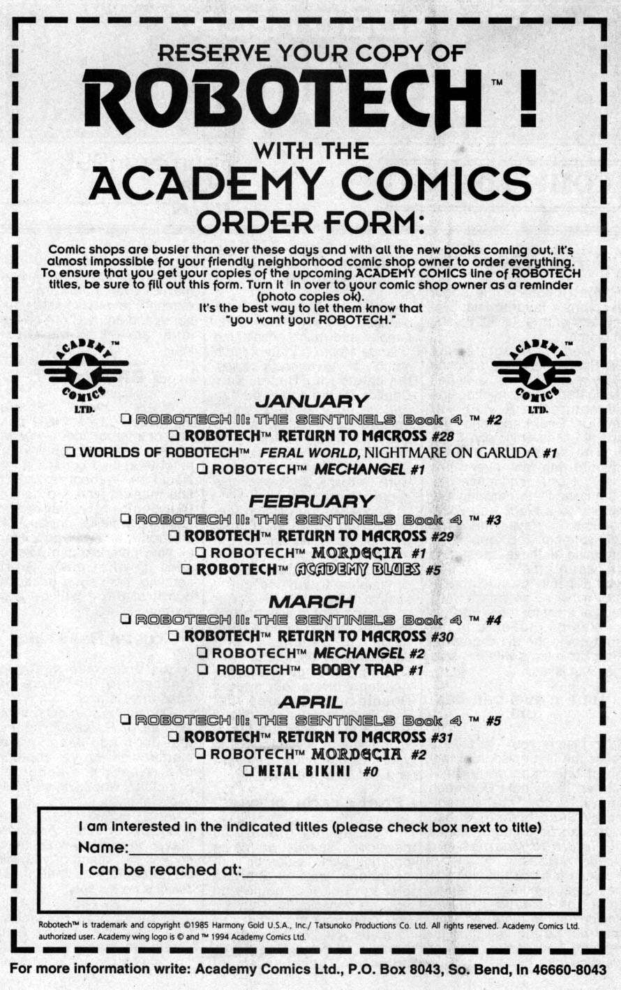 Robotech II: The Sentinels Book 4 #03 | Read All Comics Online