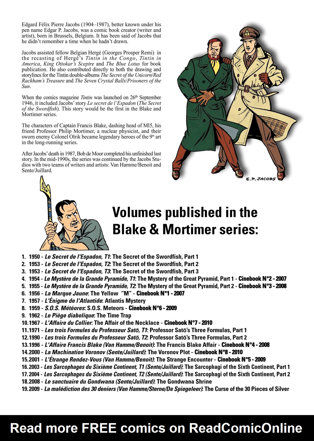Read online Blake & Mortimer comic - Issue #1
