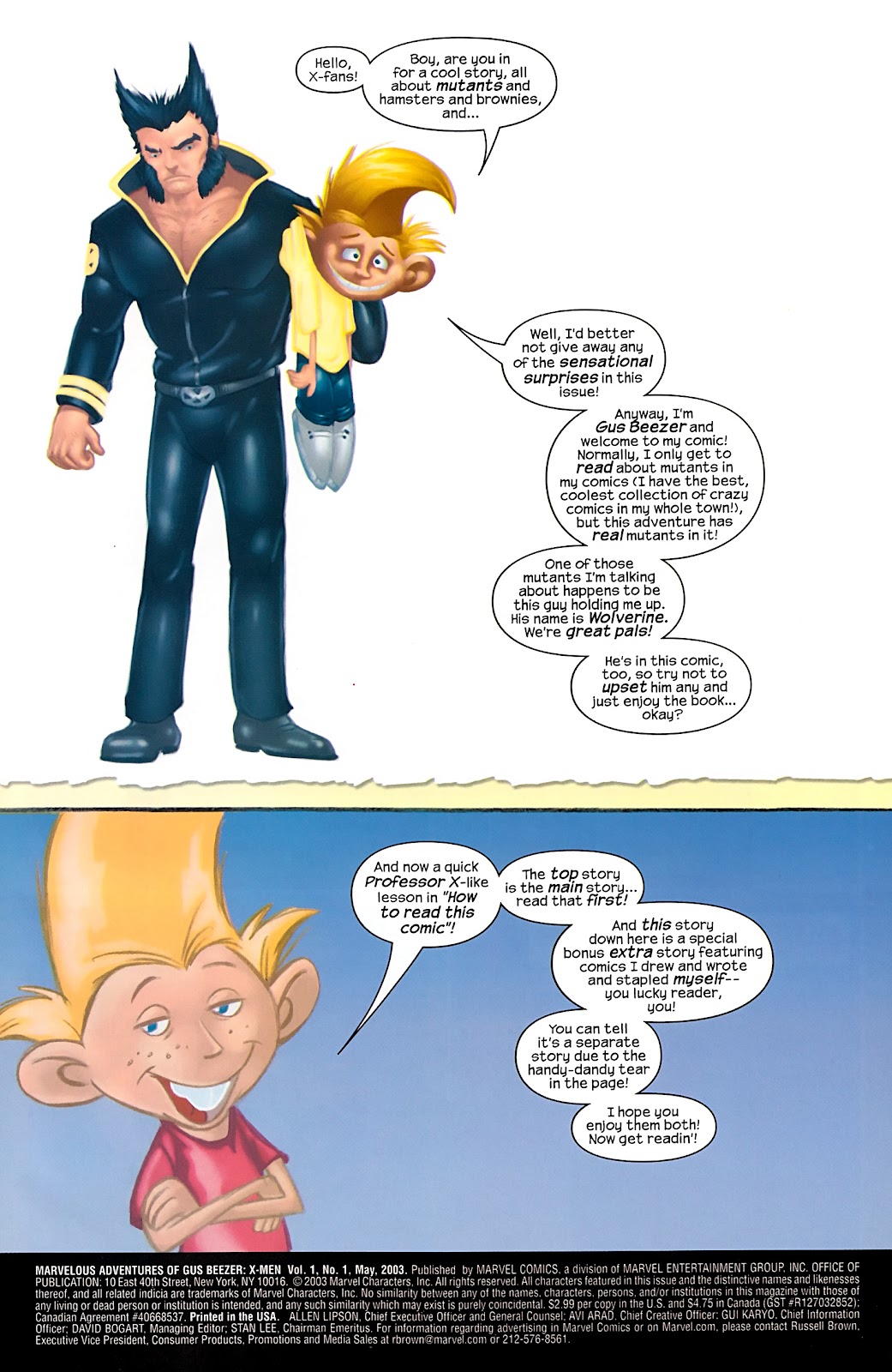 Read online Marvelous Adventures of Gus Beezer comic - Issue # X-Men