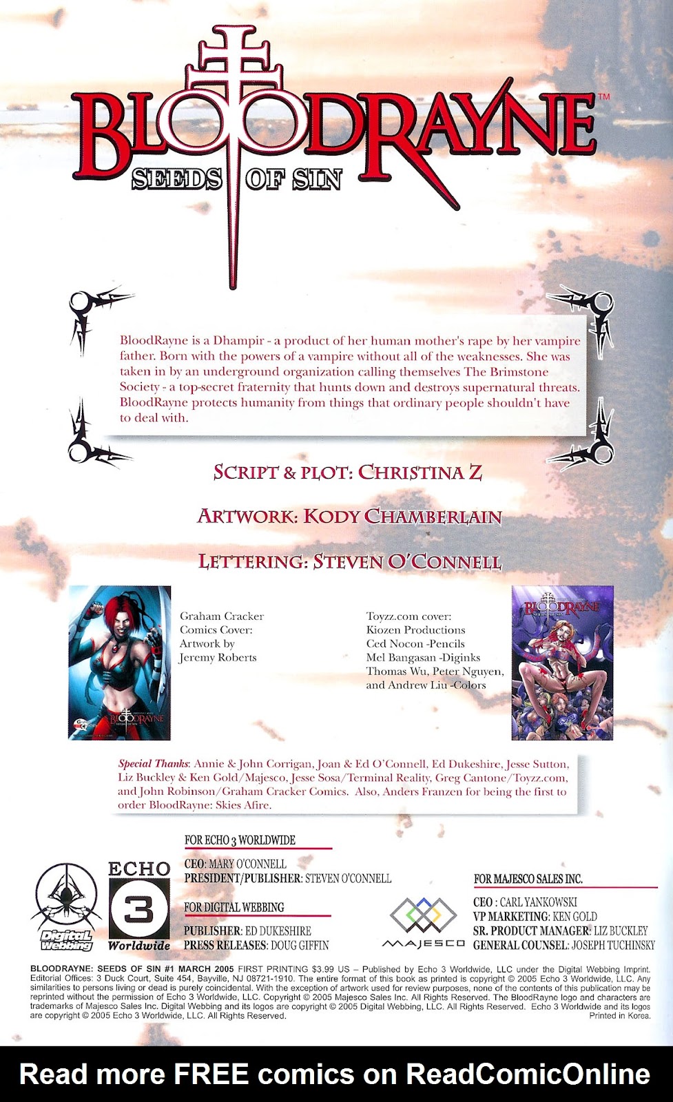 Read online BloodRayne: Seeds of Sin comic - Issue # Full