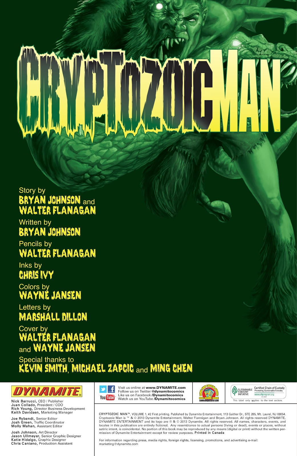 Read online Cryptozoic Man comic - Issue #2