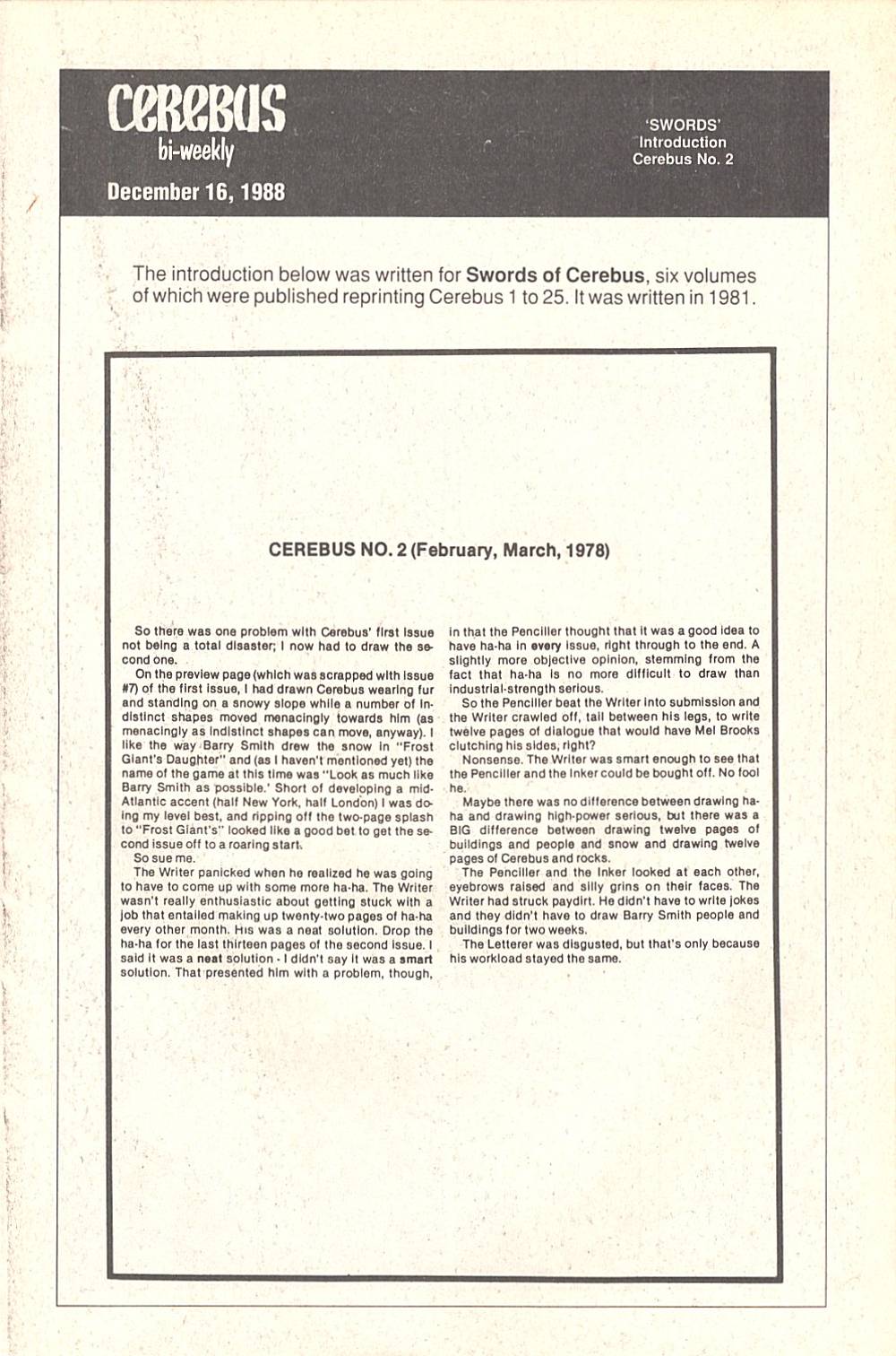 Read online Cerebus comic - Issue #2