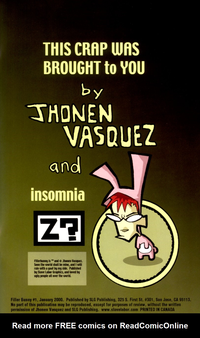 Read online Filler Bunny comic - Issue #1
