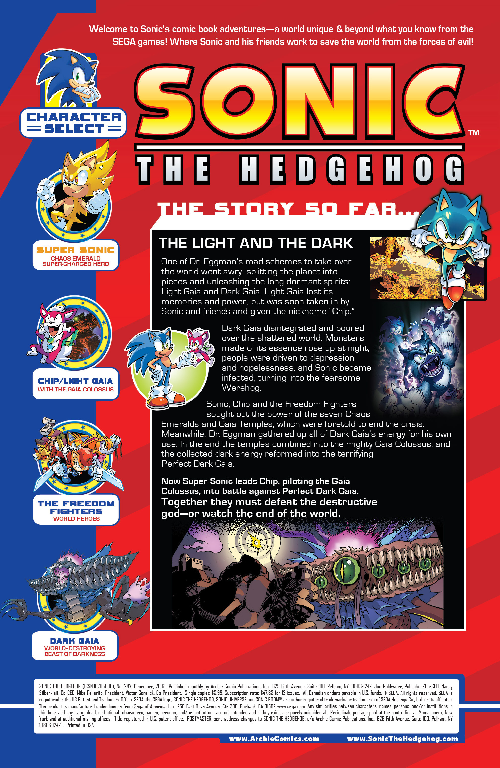 Read online Sonic The Hedgehog comic - Issue #287
