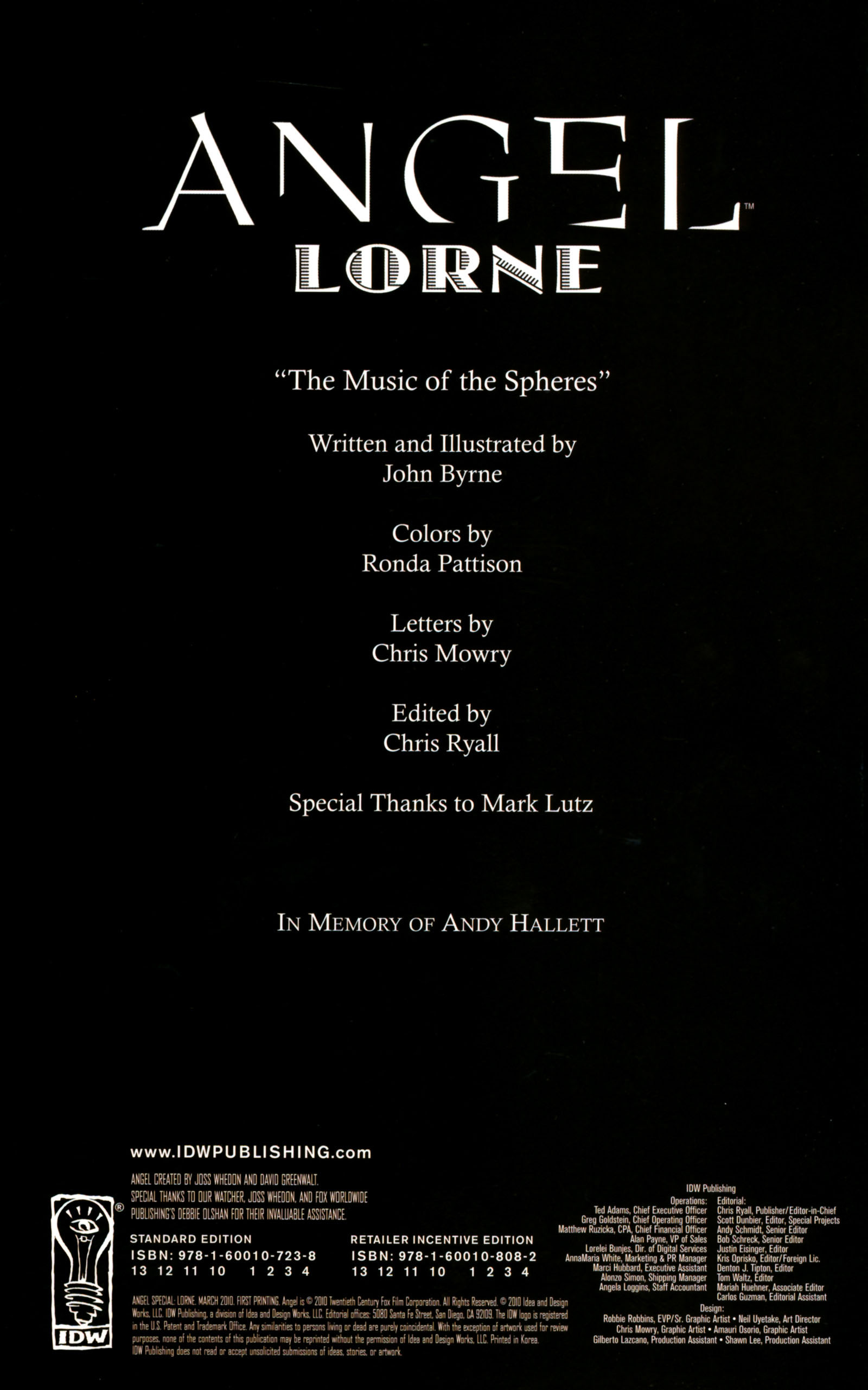 Read online Angel Special: Lorne comic - Issue # Full