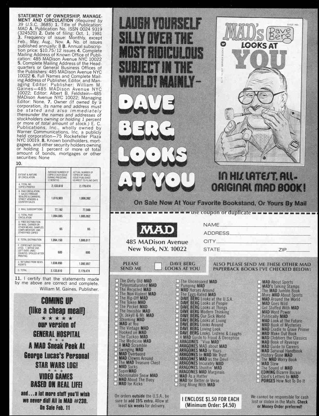 Read online MAD comic - Issue #229