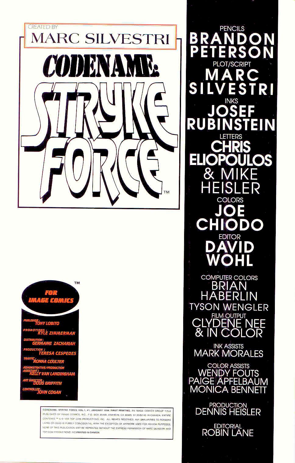 Read online Codename: Strykeforce comic - Issue #1