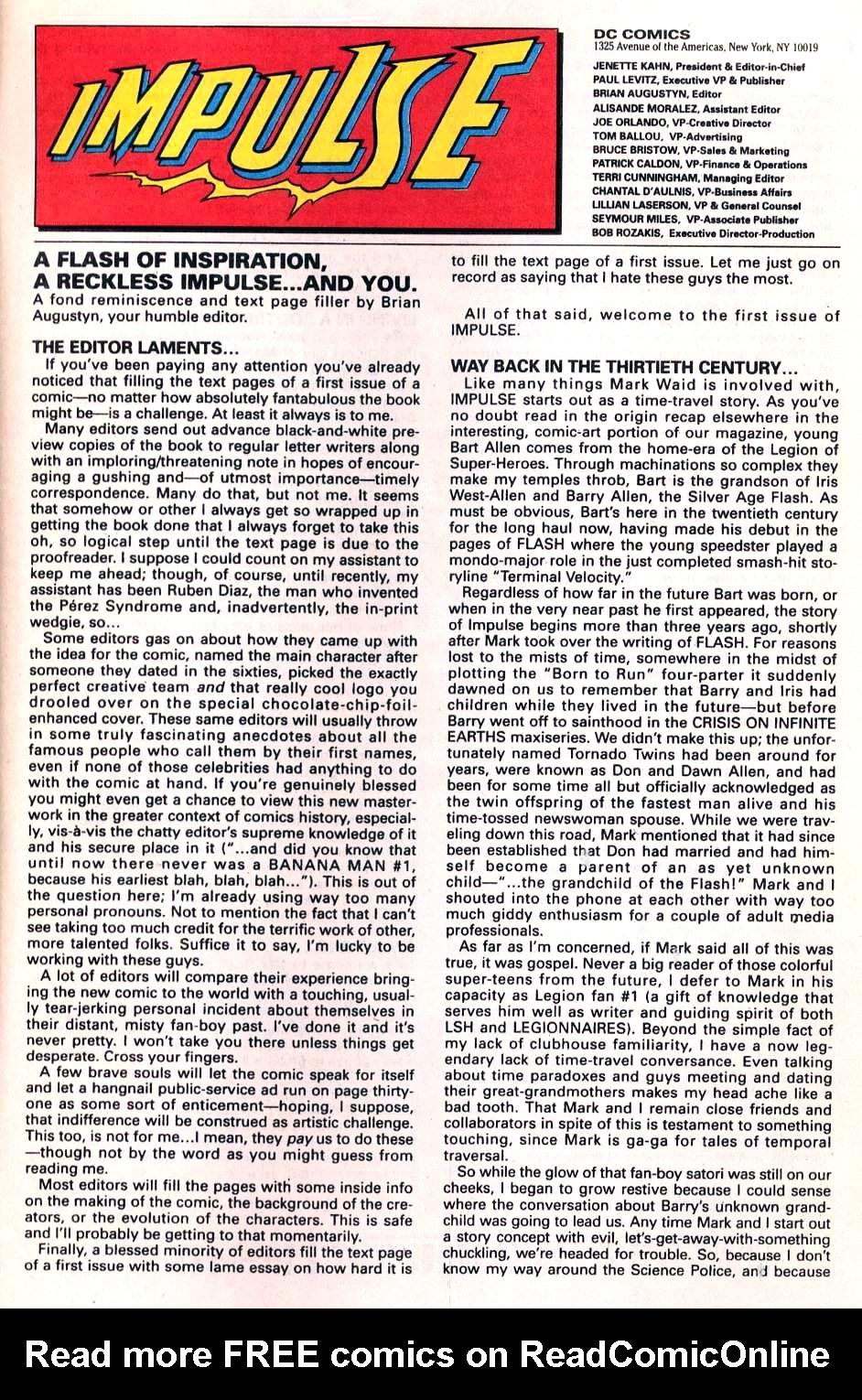 Read online Impulse (1995) comic - Issue #1