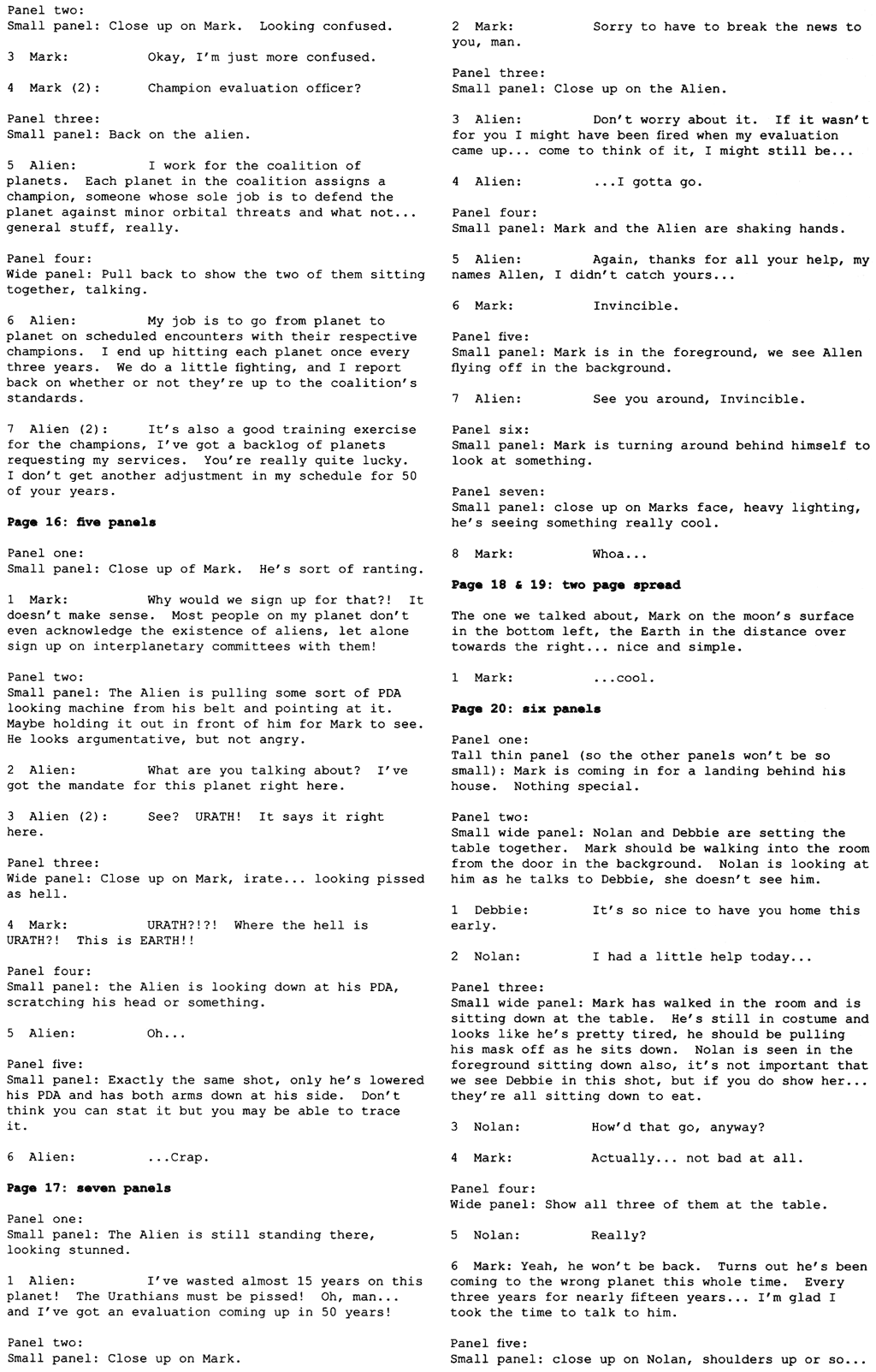 Read online Invincible Script Book comic - Issue # Full