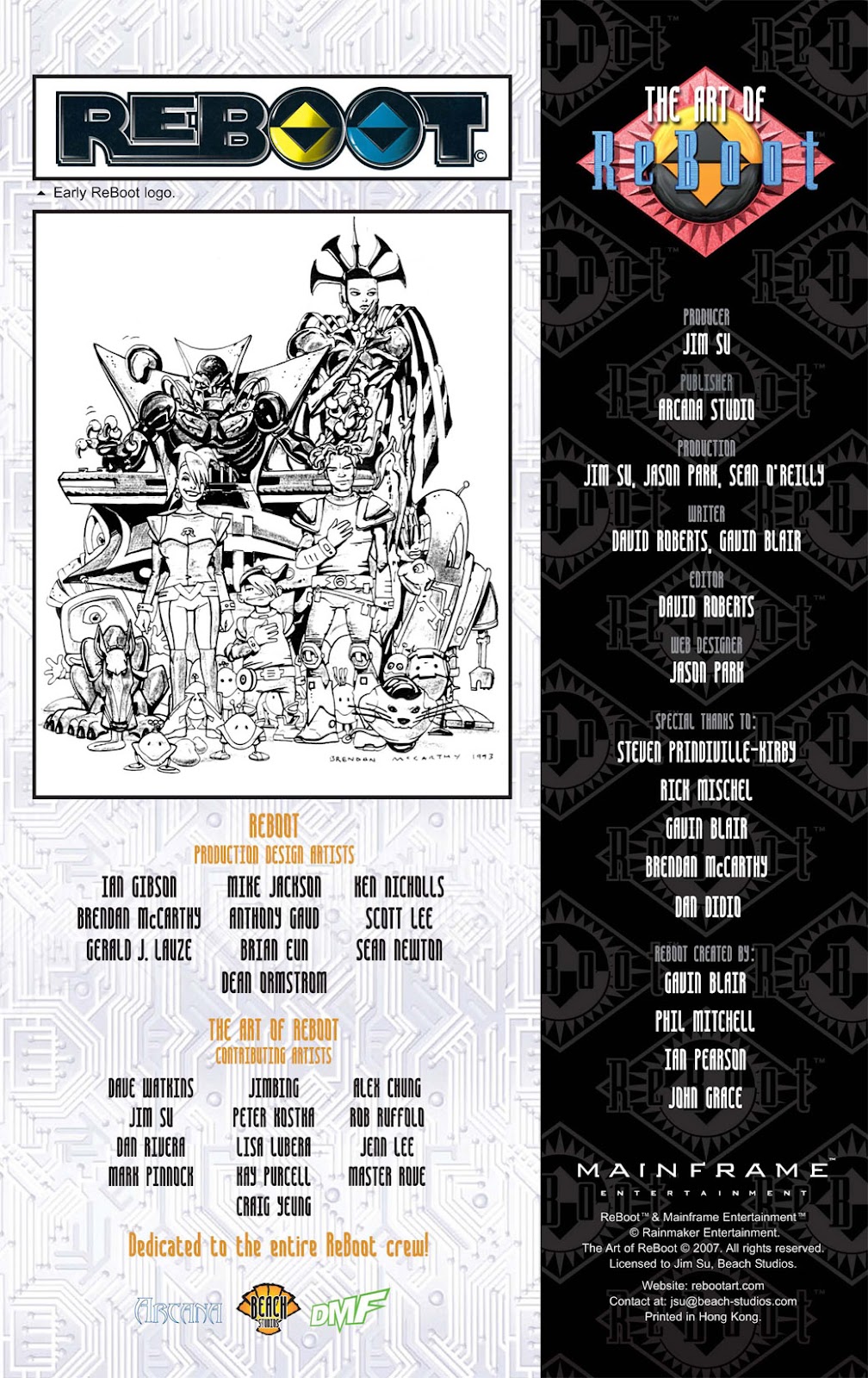 Read online The Art of Reboot comic - Issue # TPB