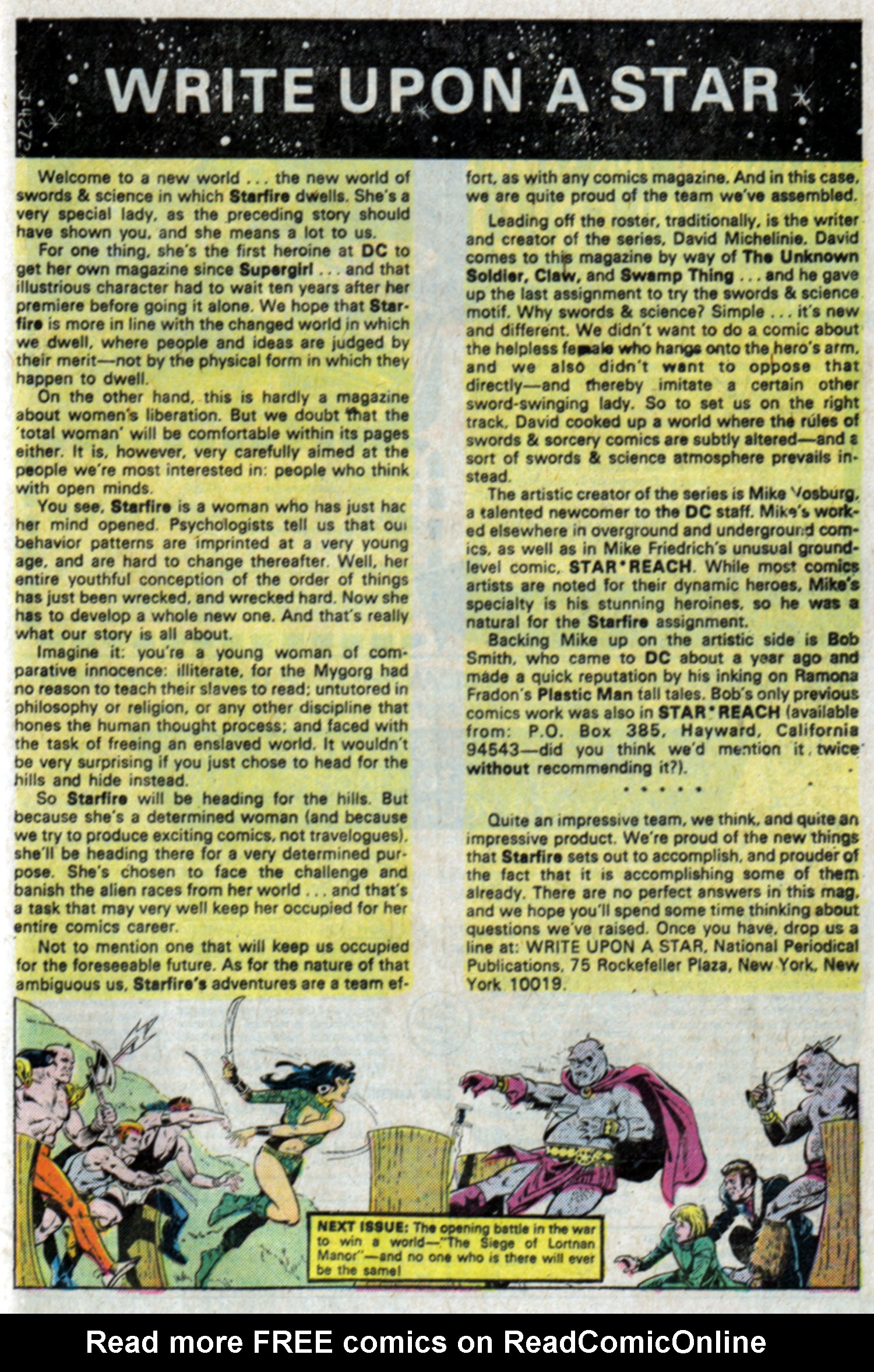 Read online Starfire (1976) comic - Issue #1