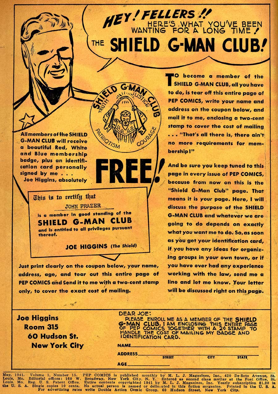 Read online Pep Comics comic - Issue #15