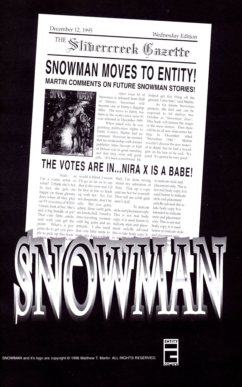 Read online Snowman comic - Issue #1