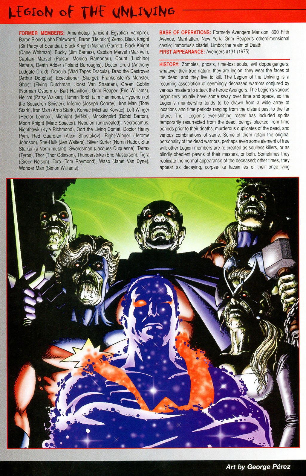 Read online Official Handbook of the Marvel Universe: Horror 2005 comic ...