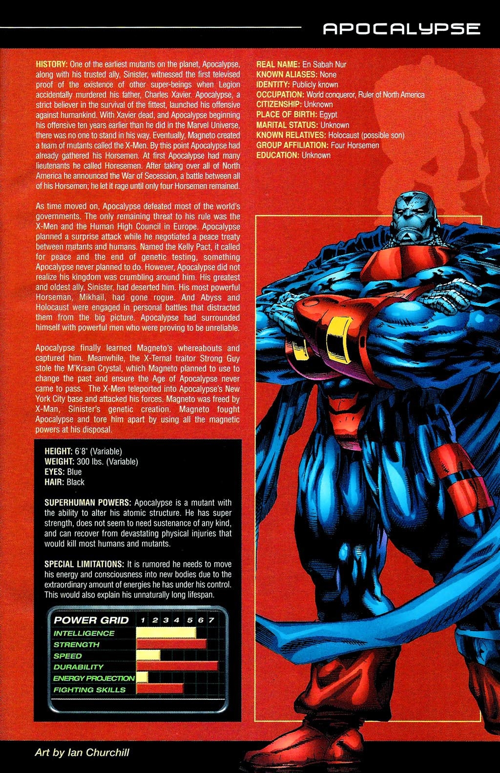 Official Handbook Of The Marvel Universe X Men Age Of Apocalypse 2005 ...