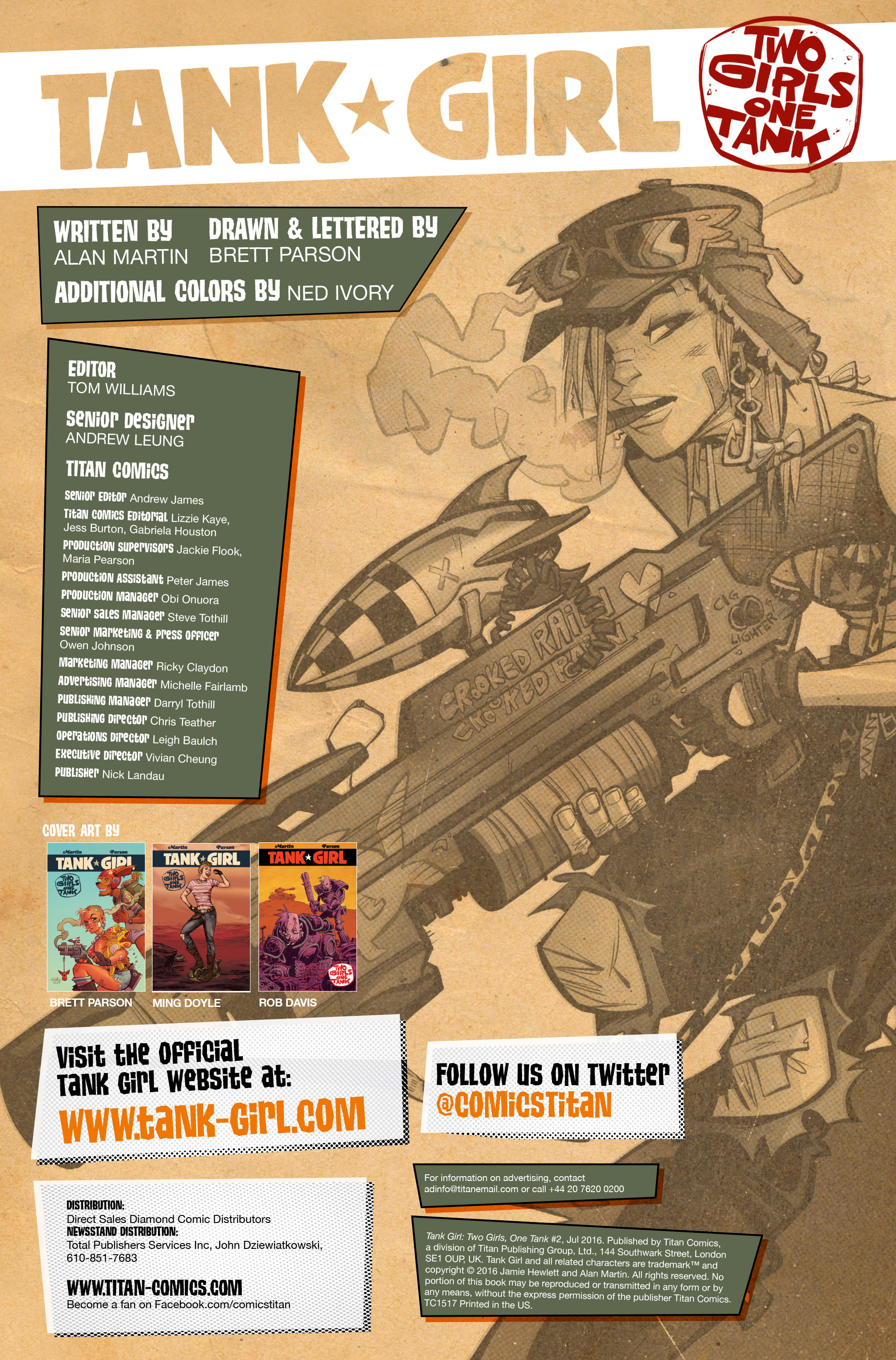 Read online Tank Girl: Two Girls, One Tank comic - Issue #2