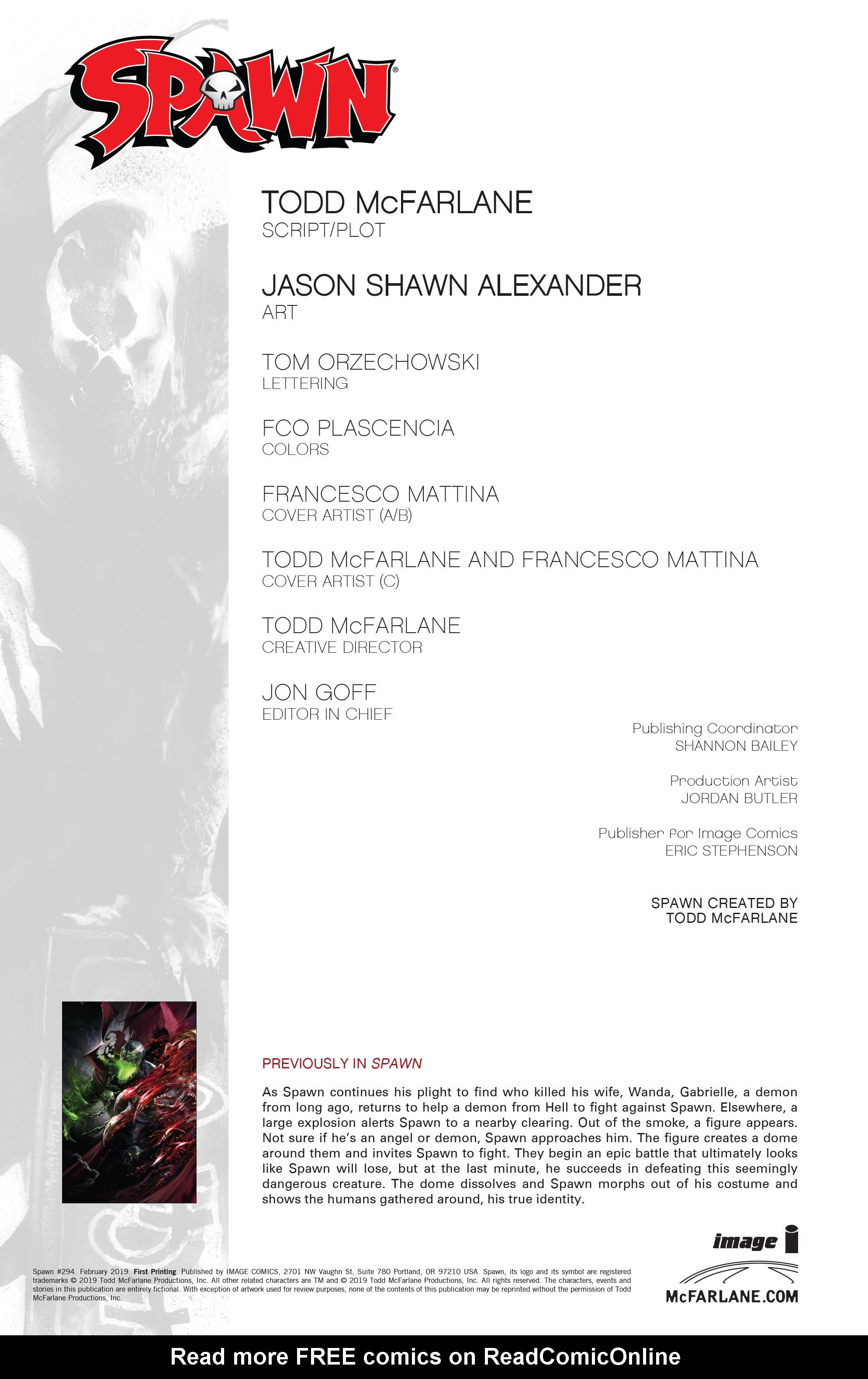 Read online Spawn comic - Issue #294