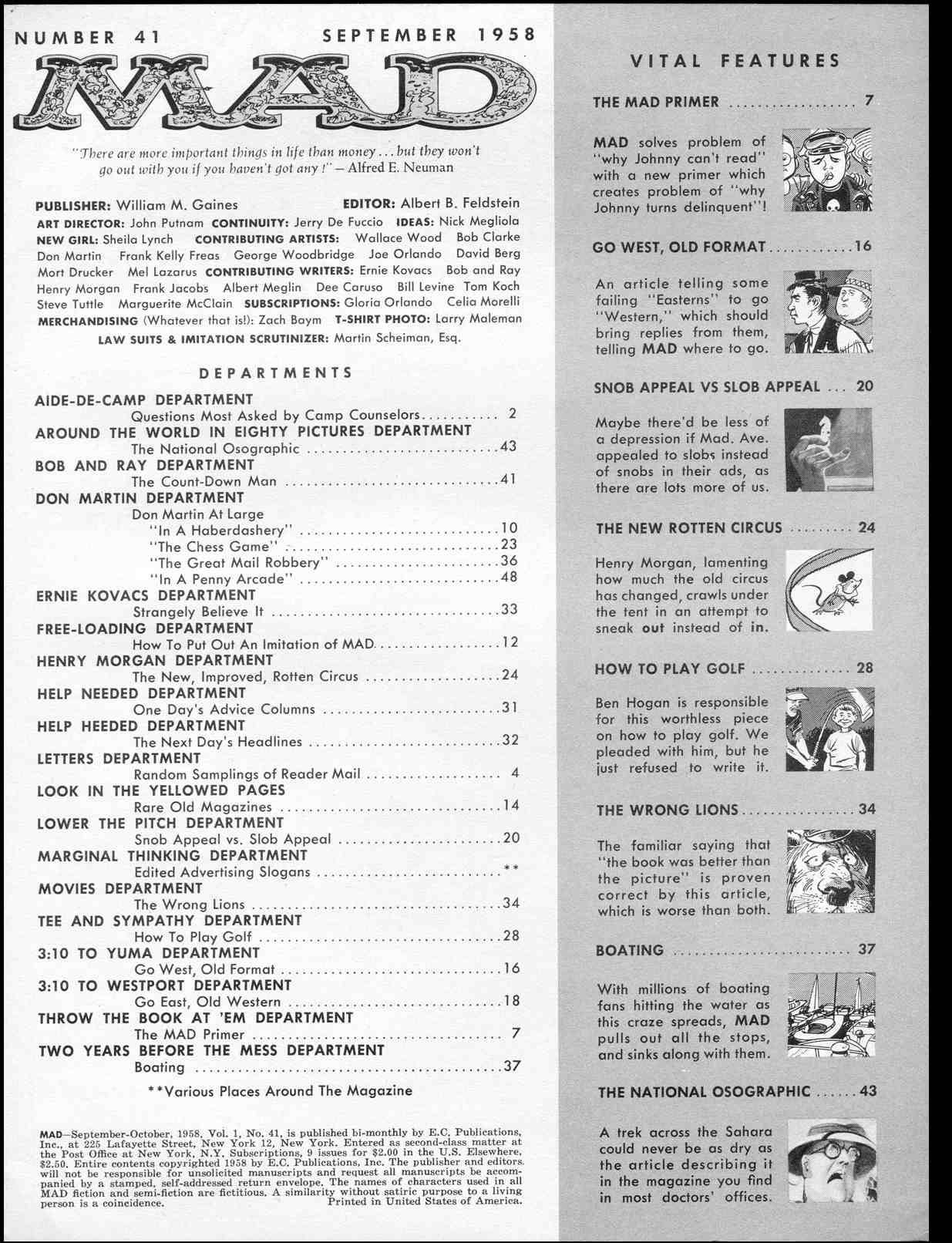 Mad Issue 41 | Read Mad Issue 41 comic online in high quality. Read ...