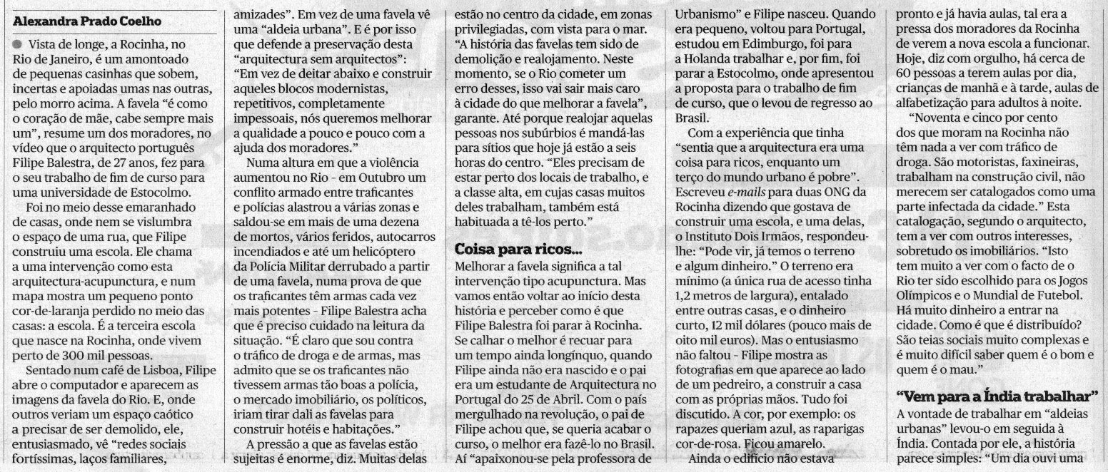 Pensar Não Dói, ai, ai!: FILIPE BALESTRA E A SAMBARQUITECTURA