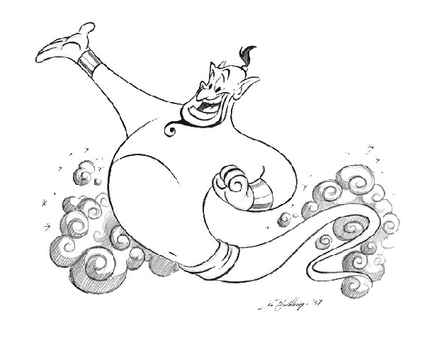 Blue Sky Disney: The Genie Of Pencil And Paper...