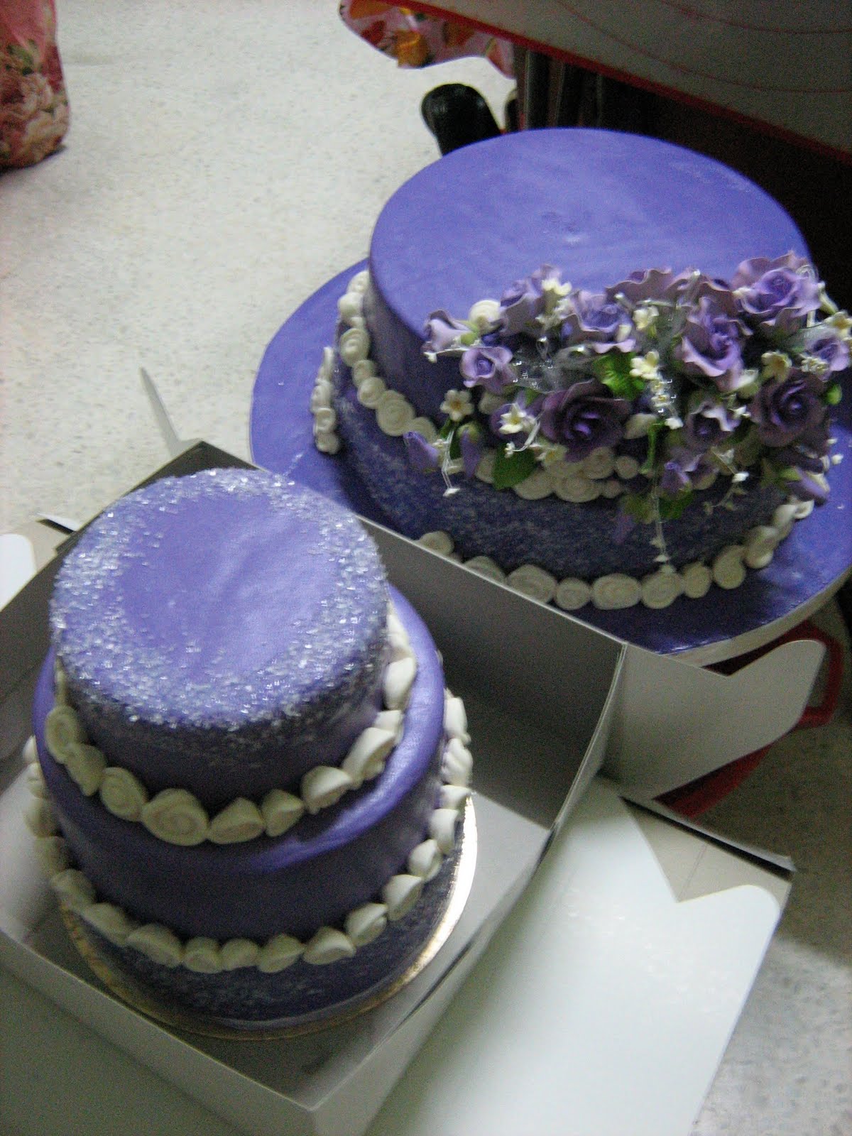 Being a Dessert Queen: 5 Tier Violet Wedding Cake