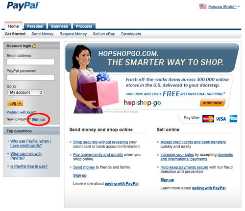 Online Earning Money-Free Registration: How To Register Paypal - Click ...