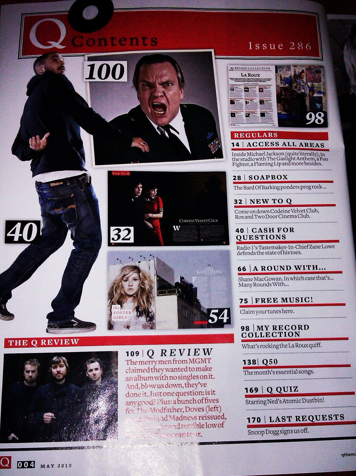 .: Music Magazine Contents Page