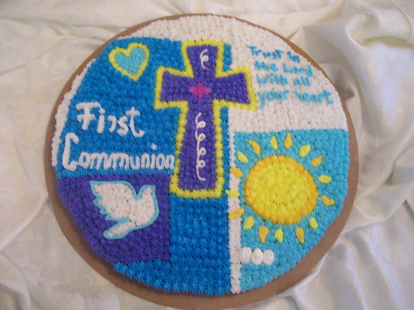Custom Gourmet Goodies by Kate: First Communion Cookie Cake