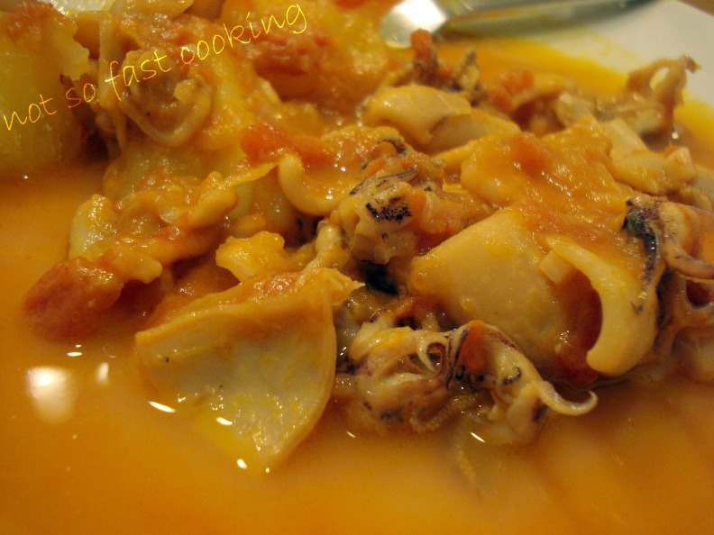 not so fast cooking: Lulas guisadas