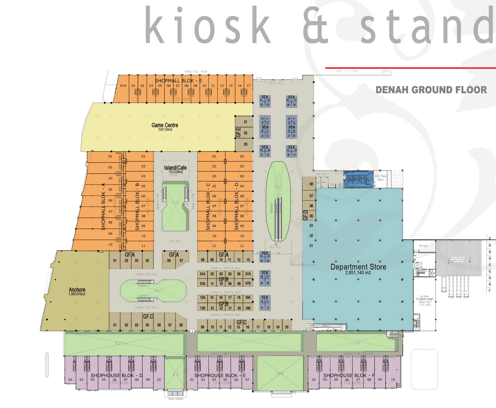 TOP 100 - SUPERMALL and WATERPARK: Denah Mall