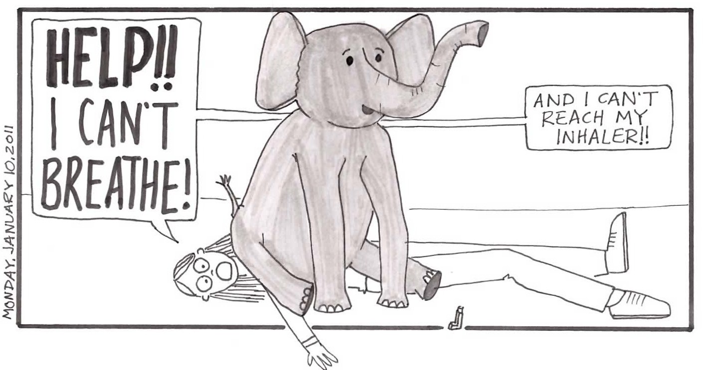 Downtown Doodler's Doodles: Elephant on my Chest