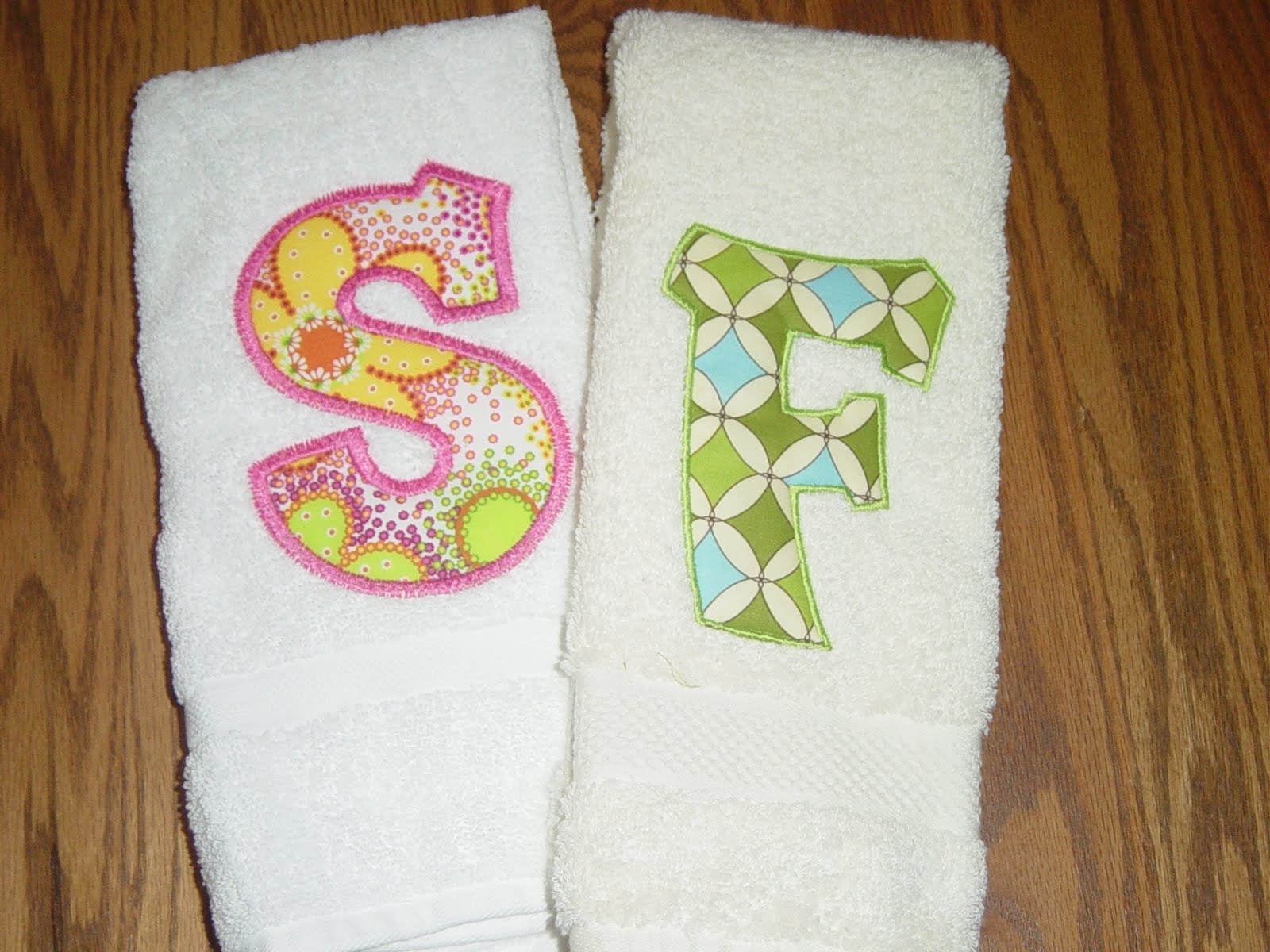 The Curly Threads Collection: Appliqued Hand Towels