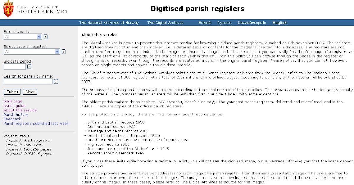 Our Future Rooted in Our Past: Norway - Digital Parish Registers