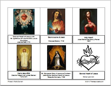 That Resource Site: June 2 - Sacred Heart of Jesus Montessori Cards