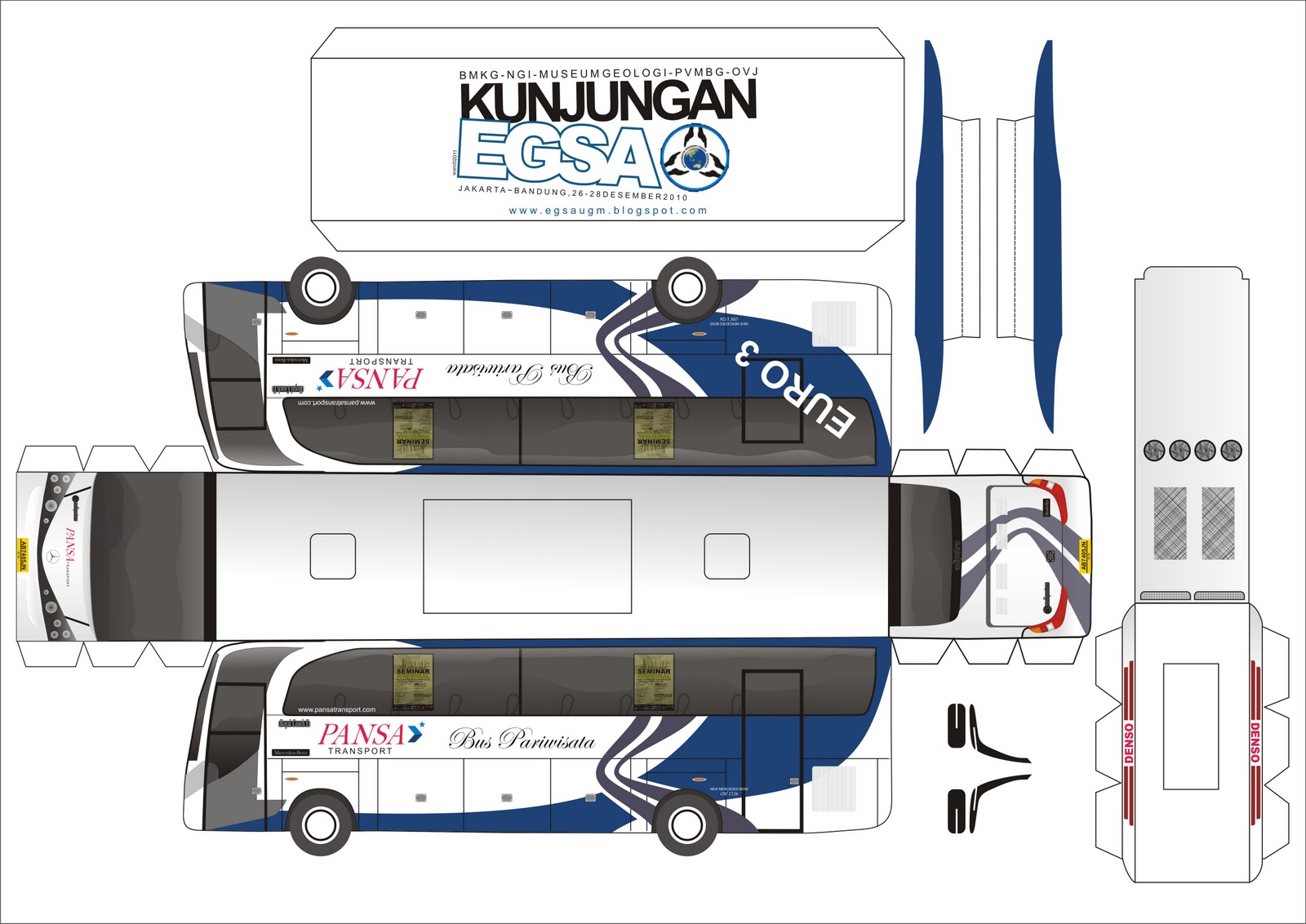 EGSA FGE UGM: Papercraft Bus Kunjungan EGSA (Update 19 Jan 2011)