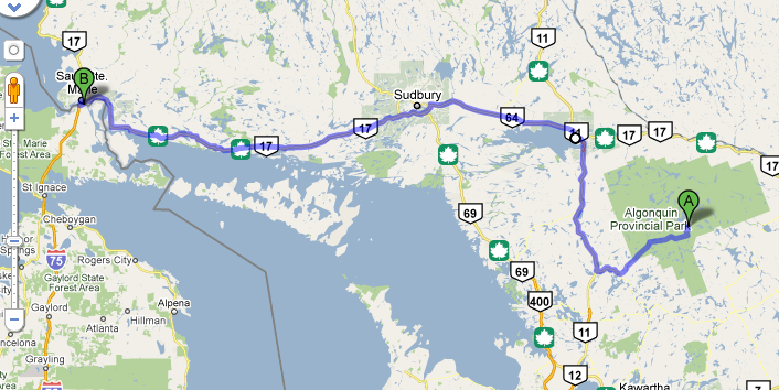 Sandy and Mary's Summer 2010 Adventure: Highway 17 through Ontario