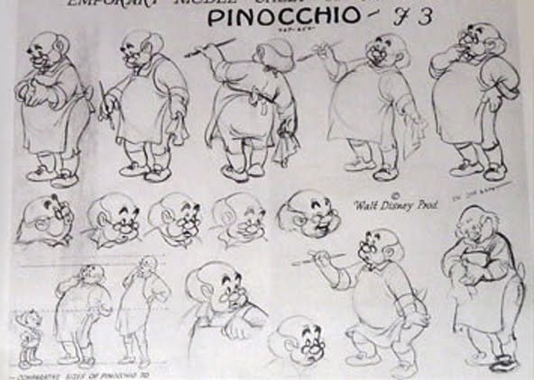 Living Lines Library: Pinocchio (1940) - Model Sheets & Production Drawings